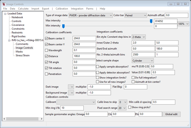 At this point the data tree window will have several entries;by default the highlighted one ...